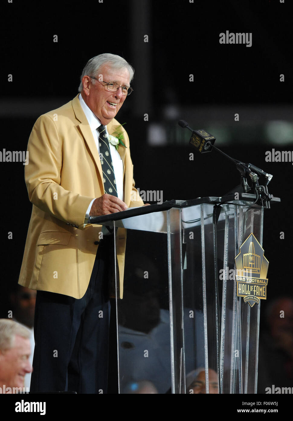 August 8th, 2015: Ron Wolf during the 2015 Pro Football Hall of Fame ...