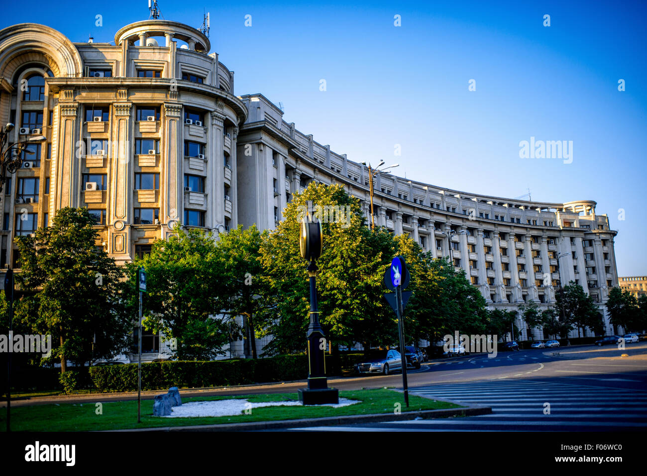Buildings in the center of Bucharest city Stock Photo - Alamy