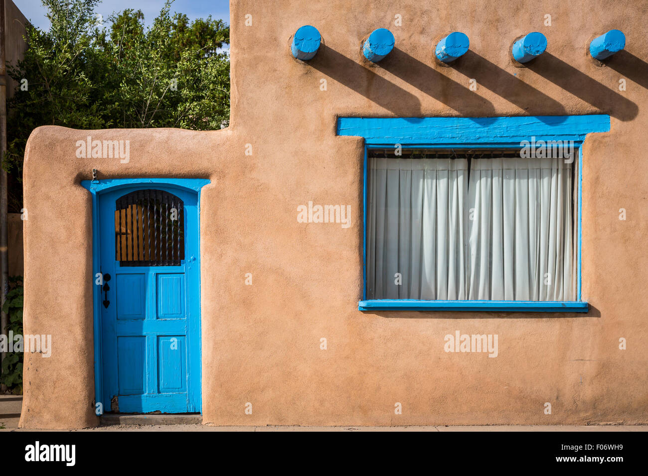 Adobe window and door architecture in Taos, New Mexico, USA Stock Photo ...