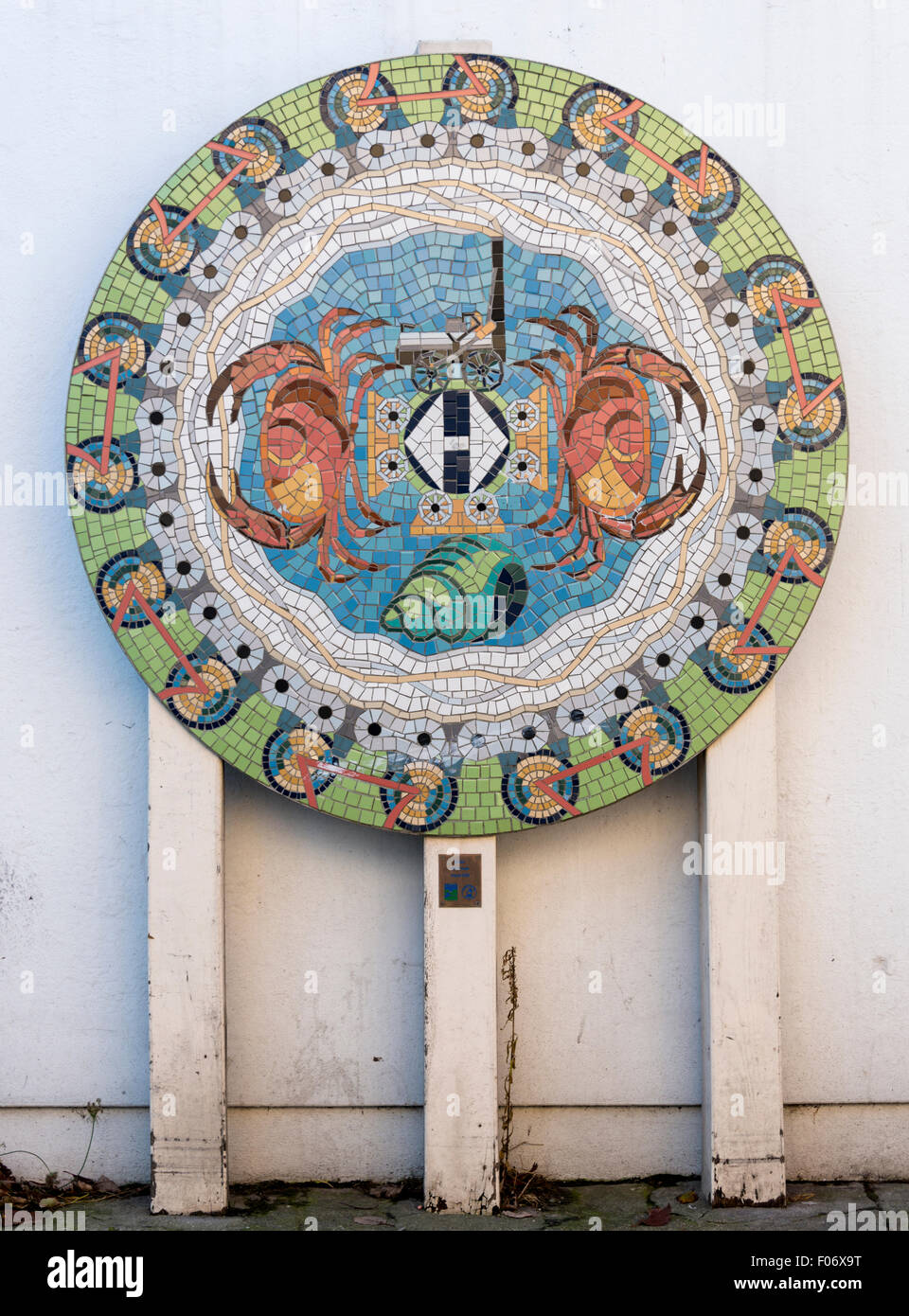 The Crab Winkle Way Mosaic Portuguese ceramic tile made to mark the ...