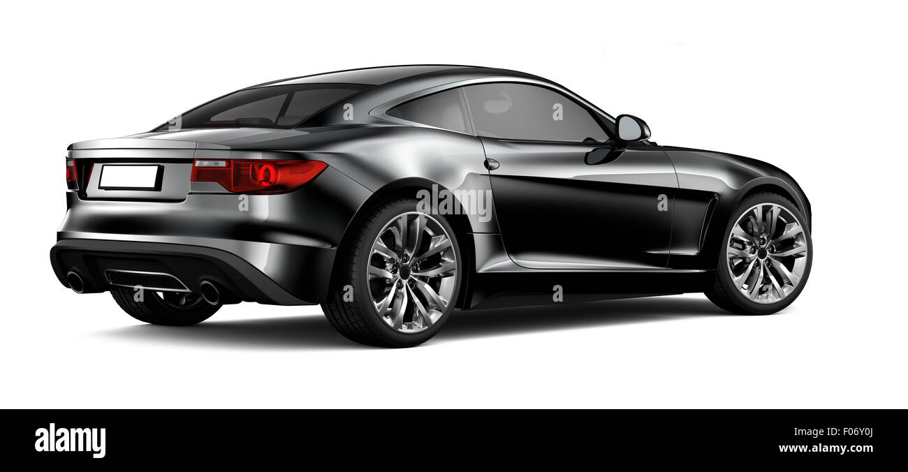 Generic black sports car Stock Photo - Alamy