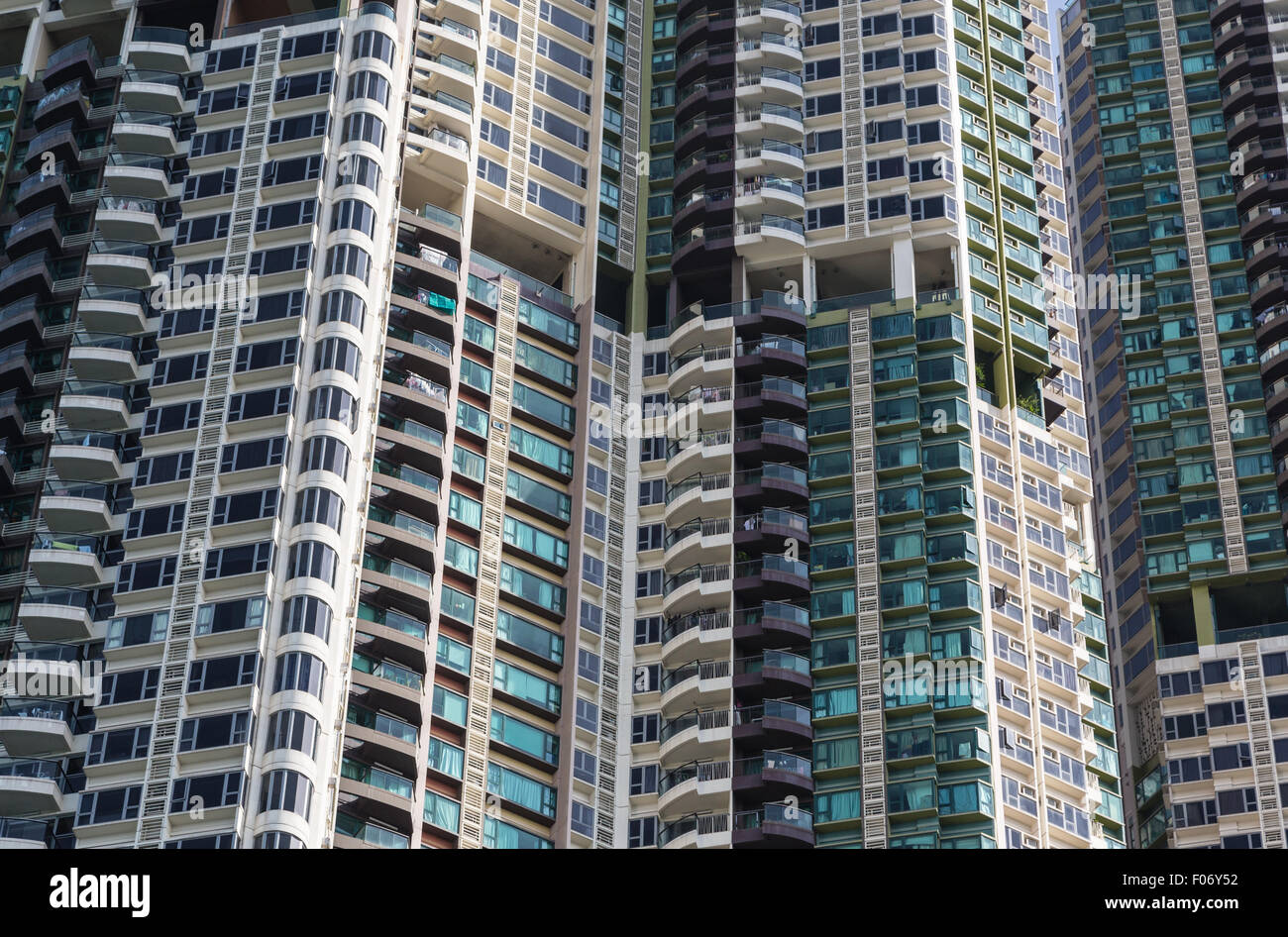 Hong Kong residential housing. The city is famous for its high density ...