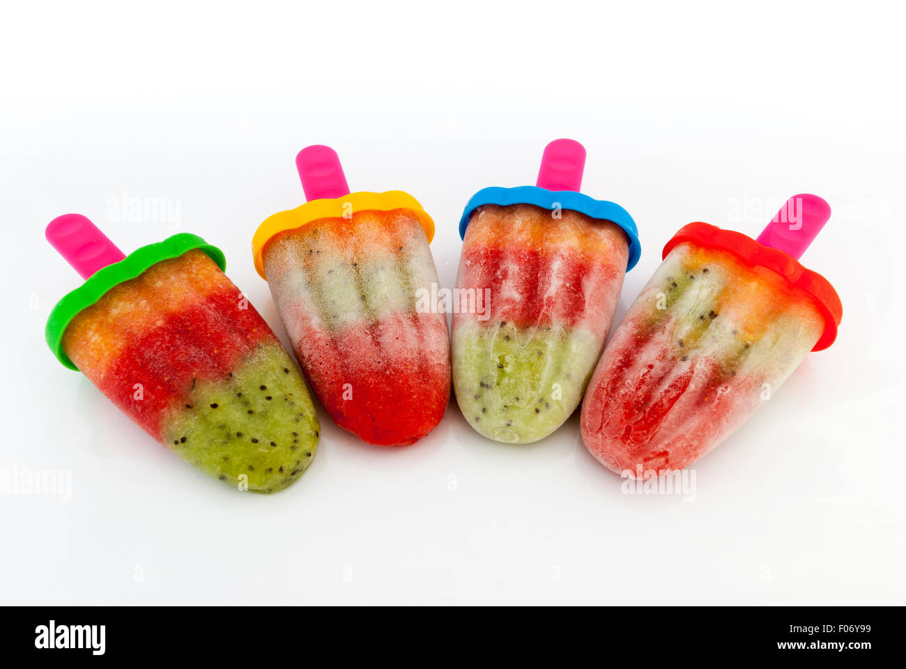 Homemade colorful fruit ice cream with a stick Stock Photo - Alamy