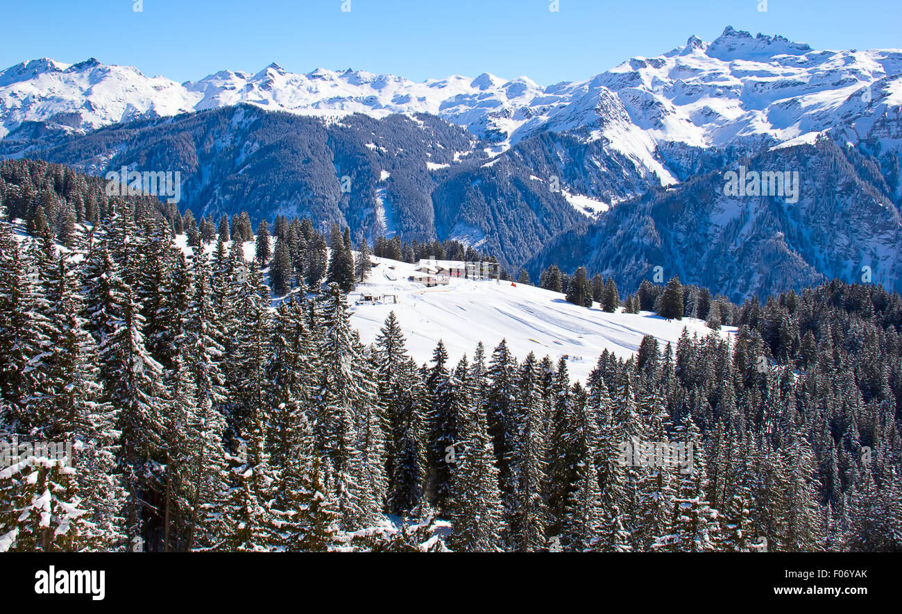 Winter in the swiss alps, Switzerland Stock Photo - Alamy