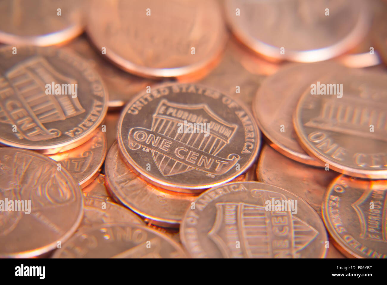 Huge pile of the US coins Stock Photo - Alamy