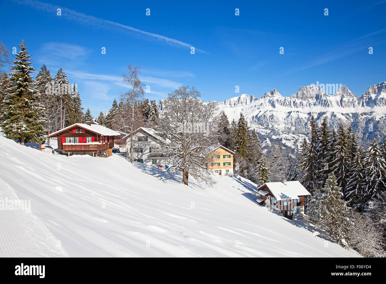 Winter in the swiss alps, Switzerland Stock Photo - Alamy