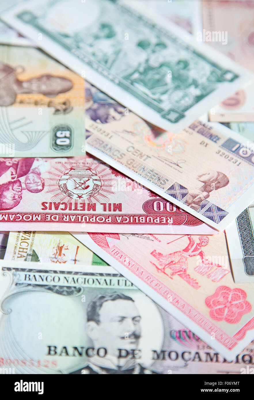 Variety of the African banknotes Stock Photo - Alamy