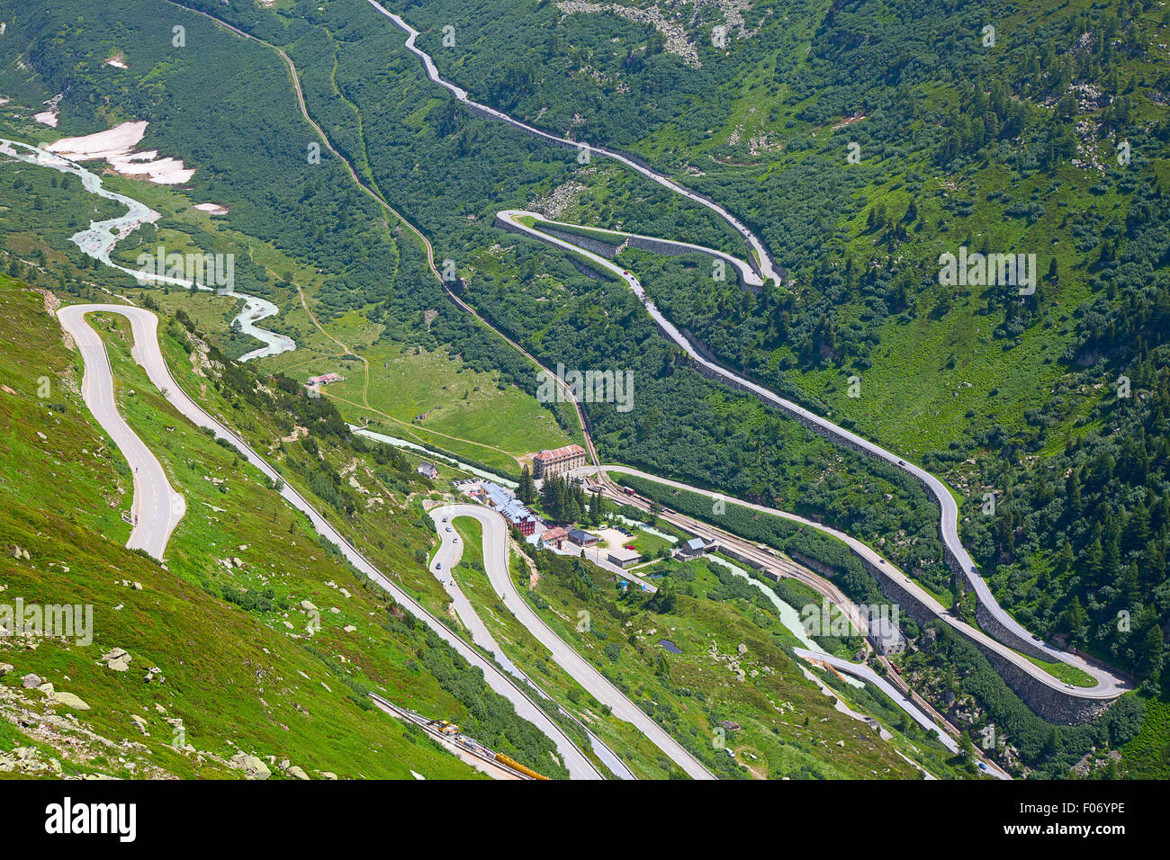 Motor way through the swiss alps Stock Photo - Alamy
