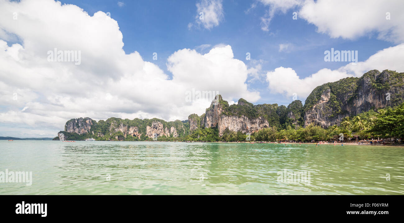 The famous Railey beach in Krabi province with its unique karst ...