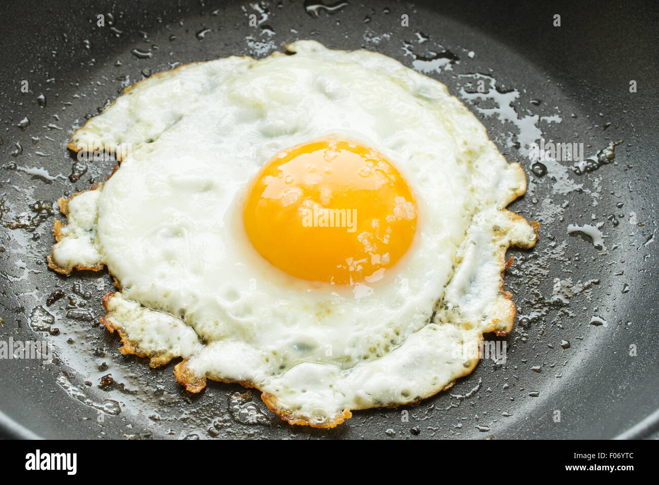 Close up fried egg in the backlight Stock Photo - Alamy