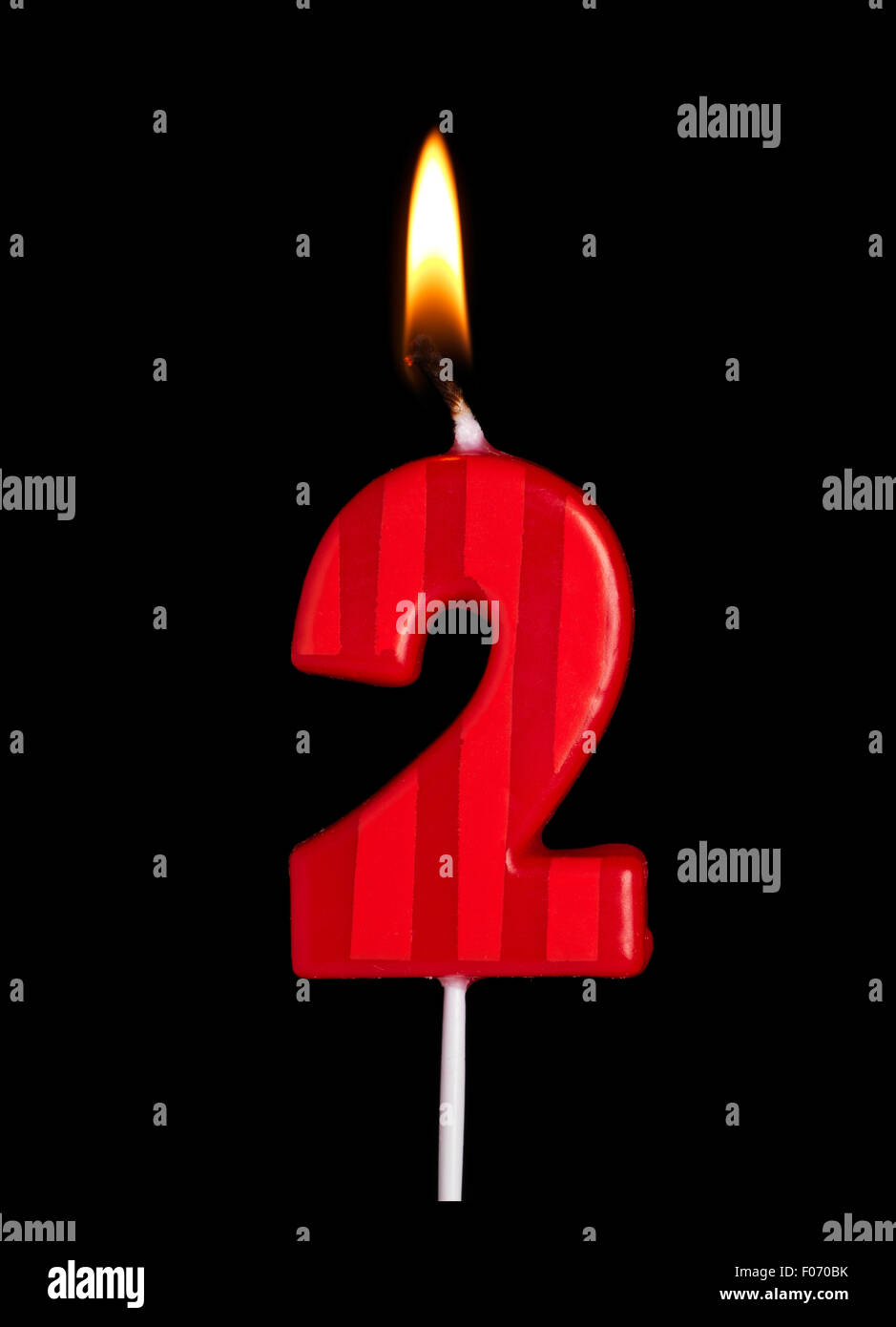 Number 2 Candle Stock Photo - Alamy