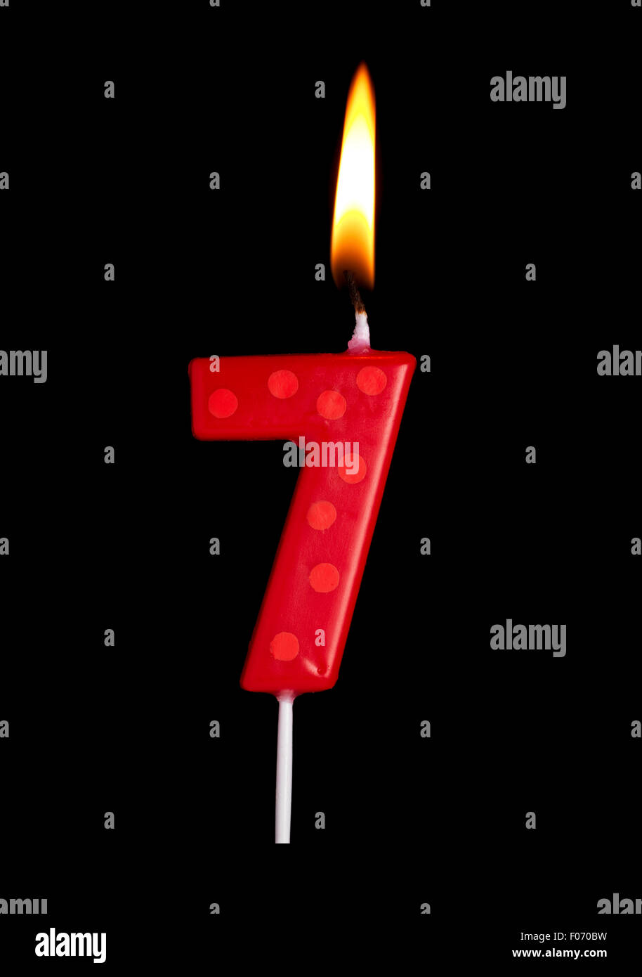 Number 7 Candle Stock Photo - Alamy