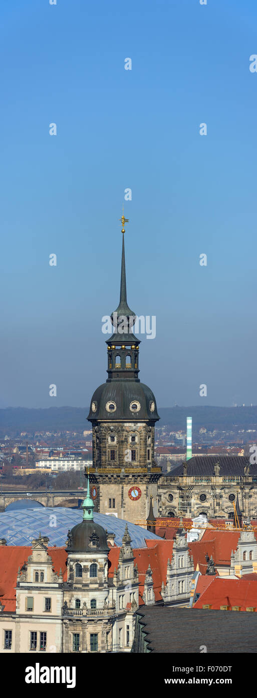 High angle view from bell tower of Kreuzkirche (Church of the Cross ...