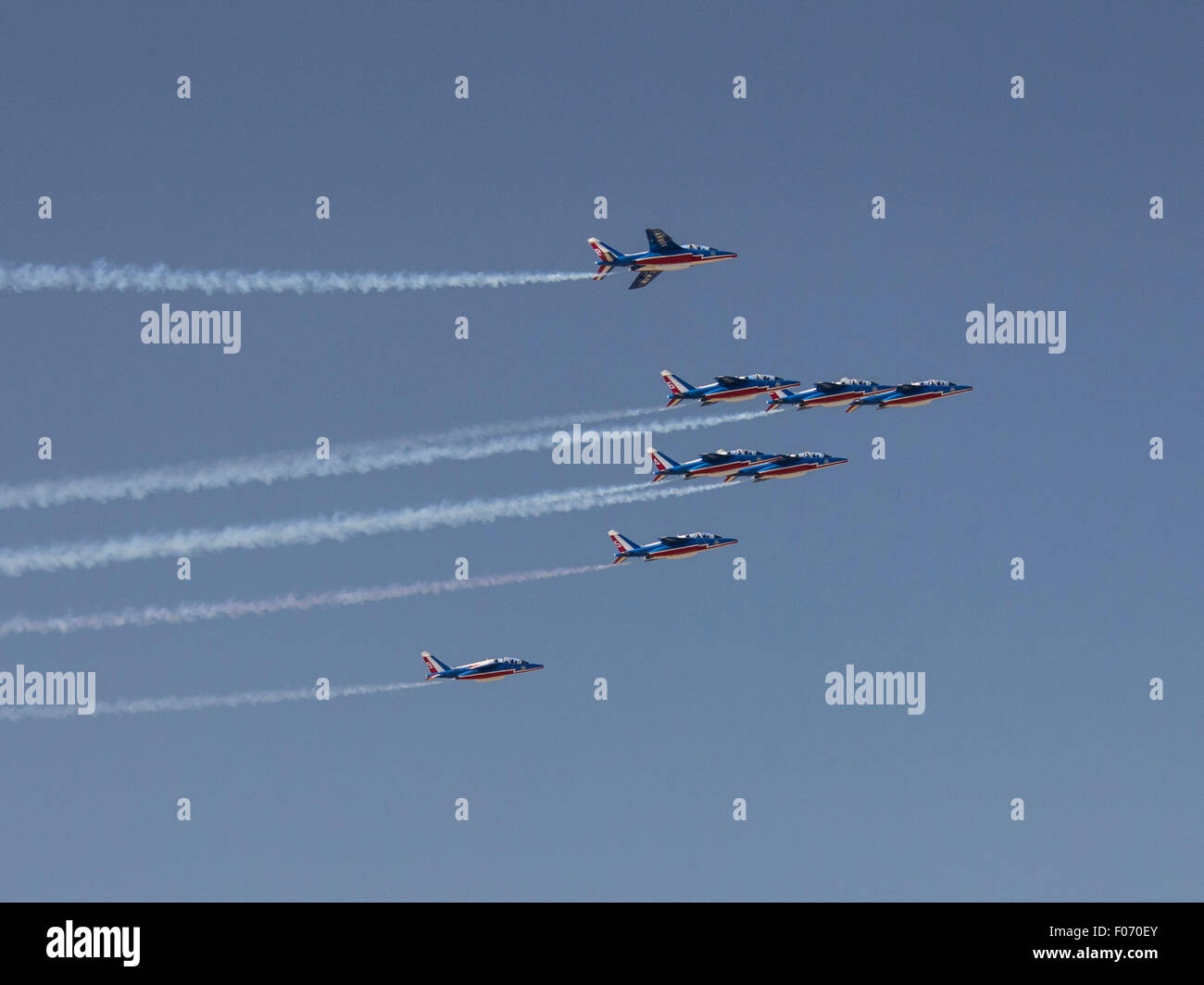 The Patrouille de France, the French national aerobatic display team at ...