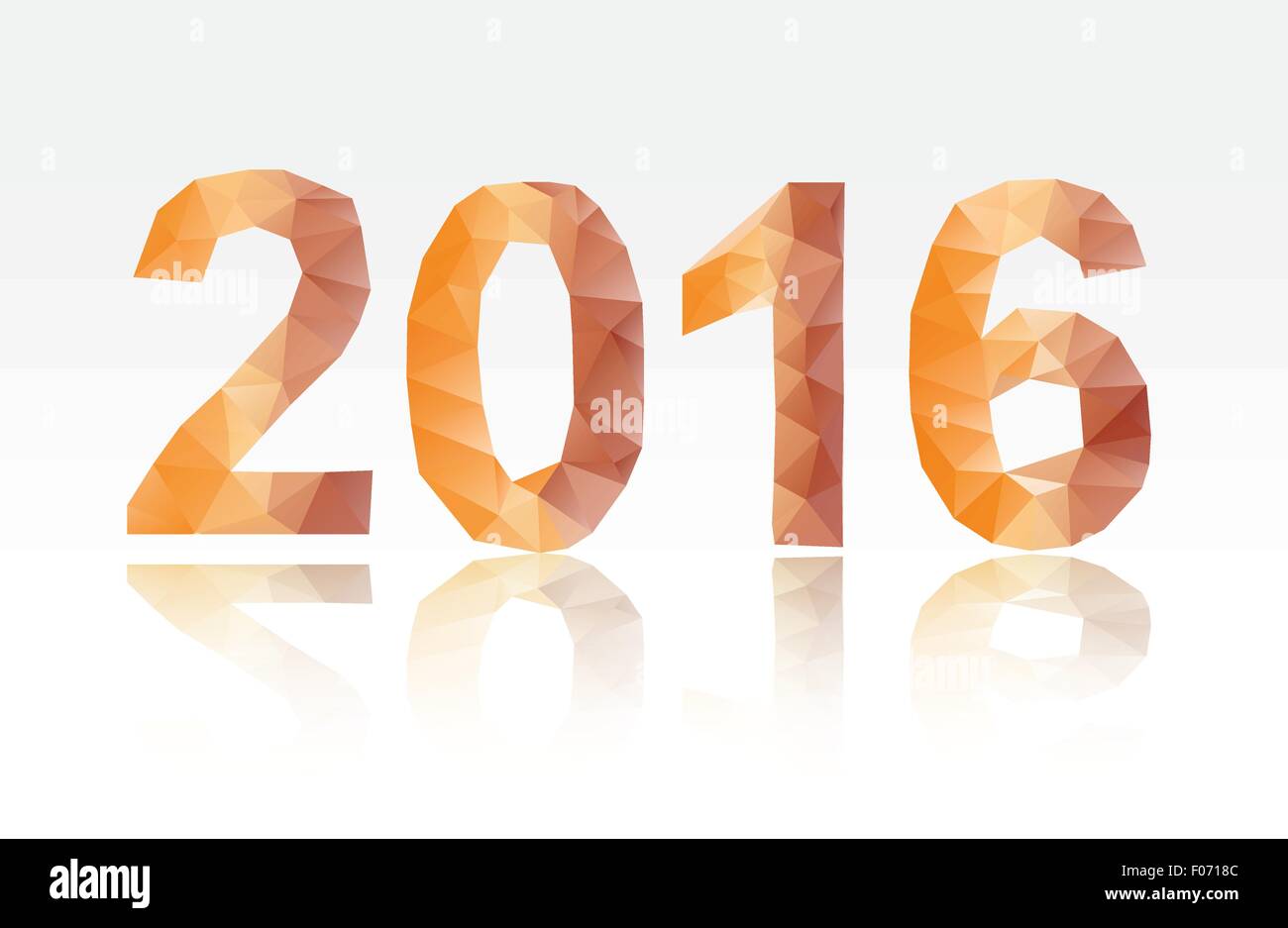 2016 year low poly vector design gradient illustration Stock Vector ...