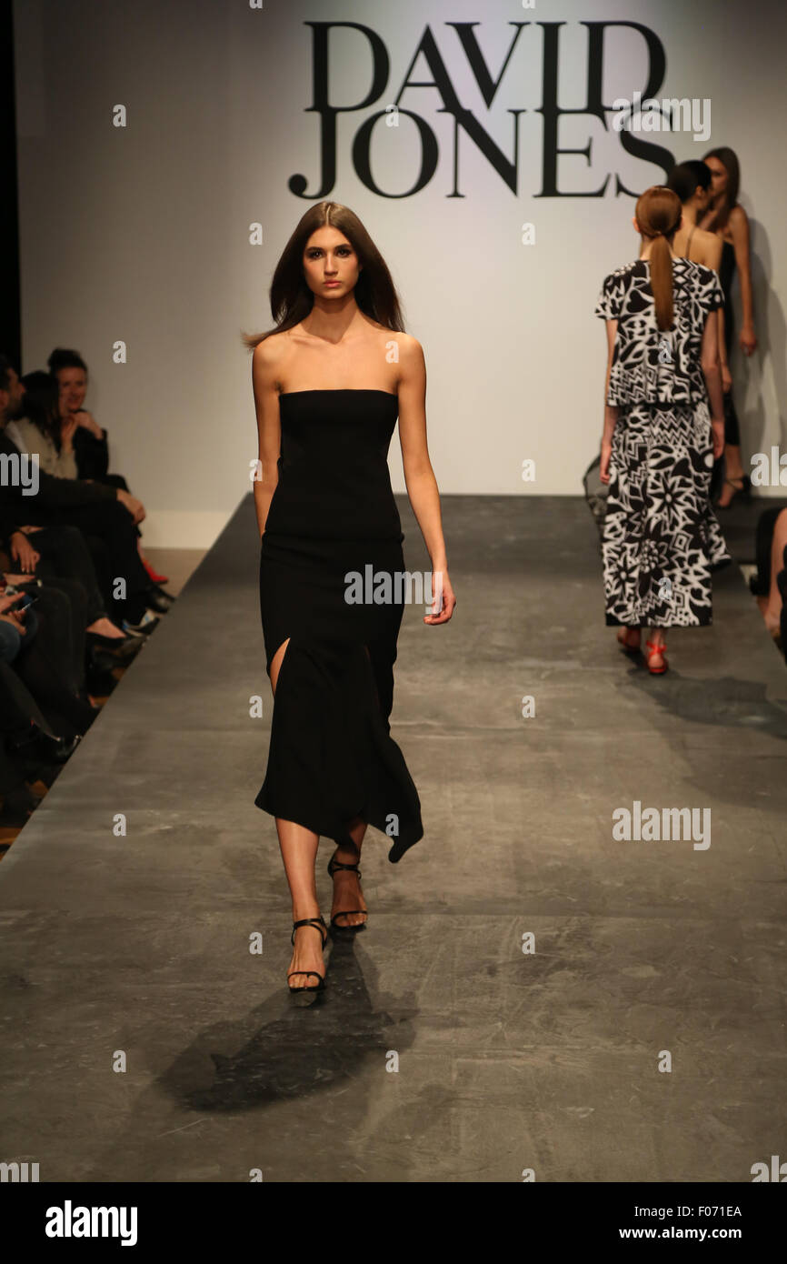 A model showcases designs by Dion Lee during a rehearsal ahead of the ...