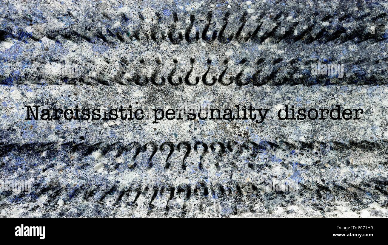 Narcissistic personality disorder concept on grunge background Stock ...