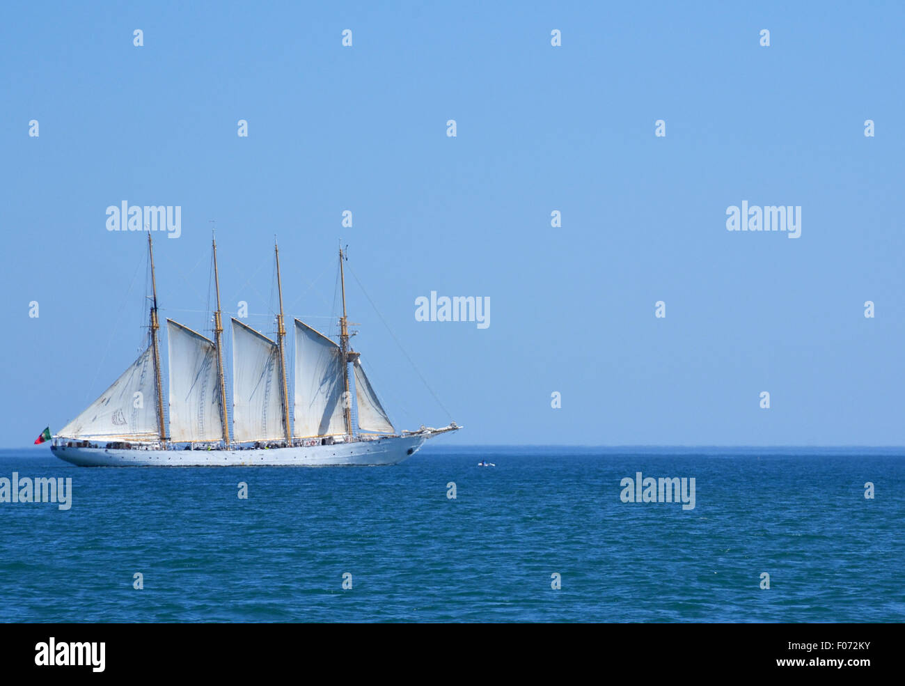 Sailing ship in Atlantic ocean Stock Photo - Alamy