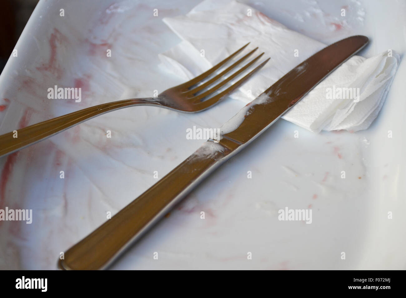 Empty plate food dirty hi-res stock photography and images - Alamy