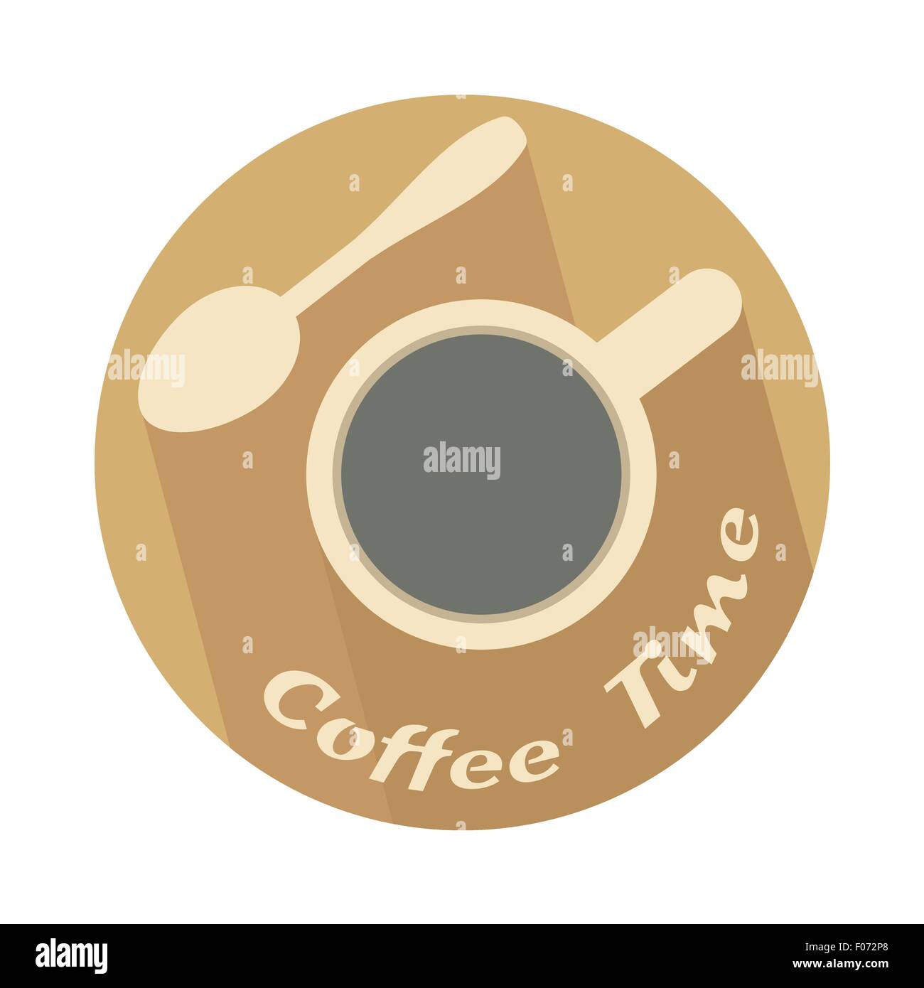 cup with coffee spoon as coffee time icon vector illustration Stock ...