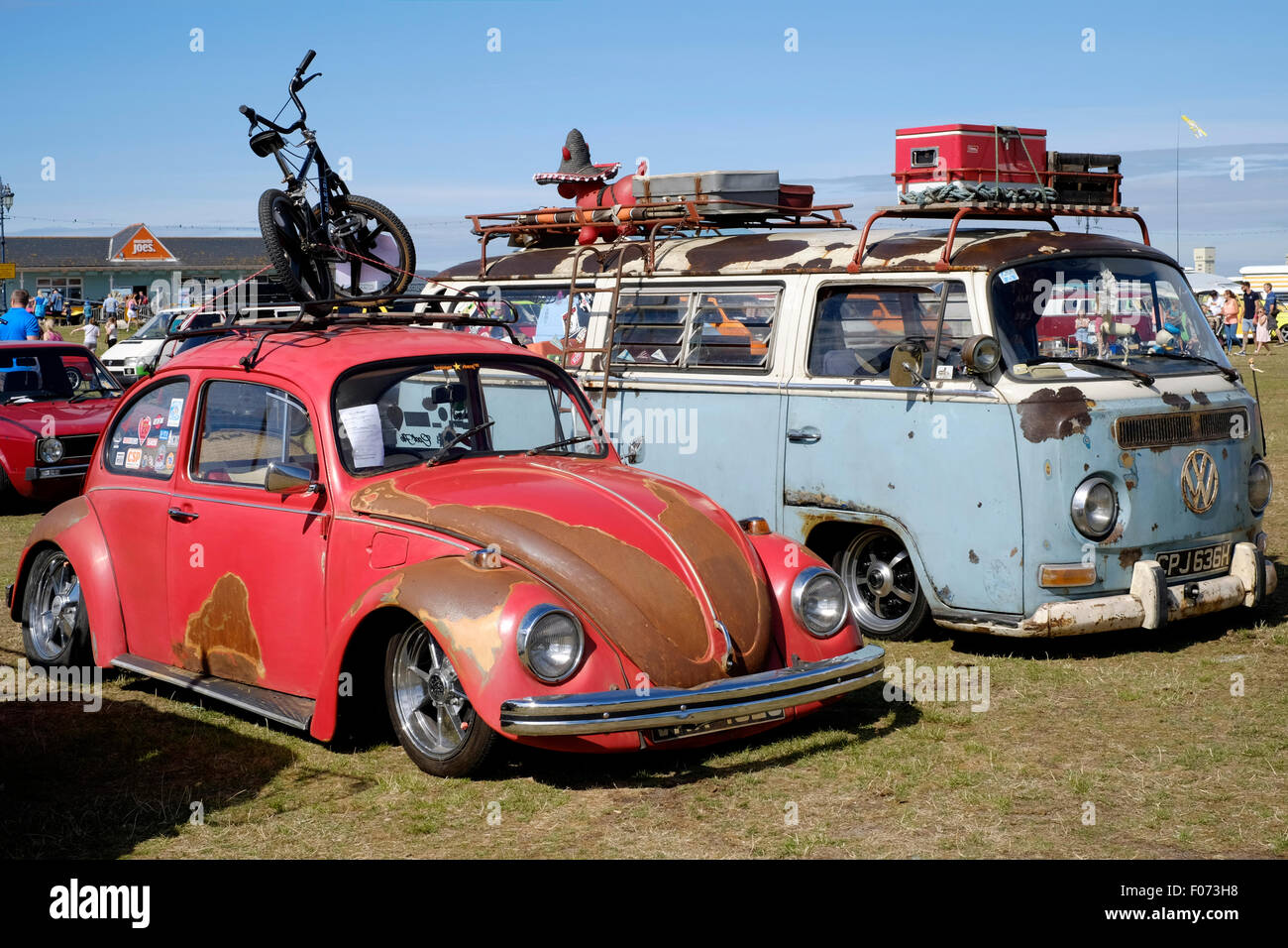 rusty unrestored volkswagens at the vw car show on southsea common ...