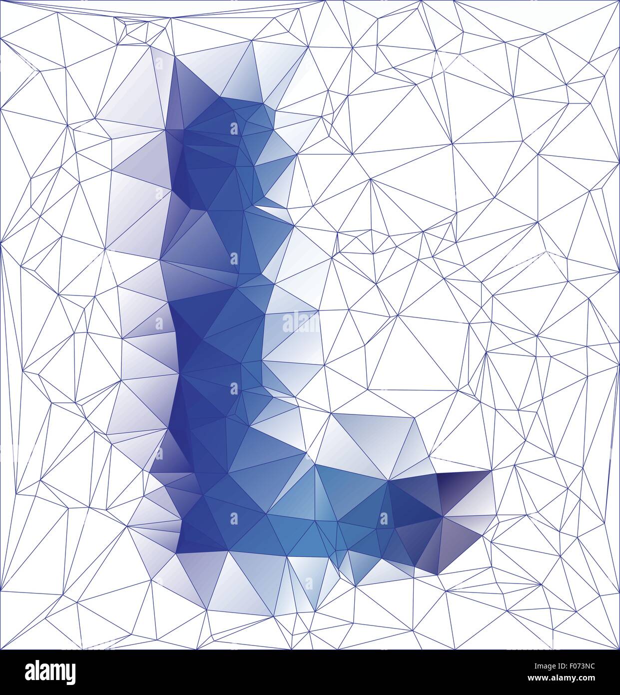 Abstract Frozen letter L low poly design gradient EPS10 vector ...