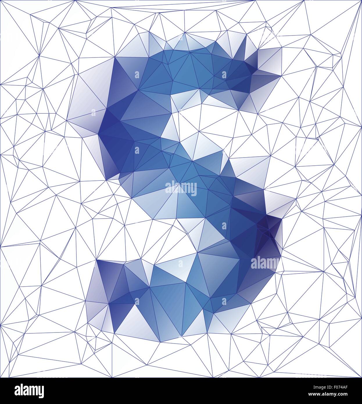 Abstract Frozen letter S low poly design gradient EPS10 vector ...