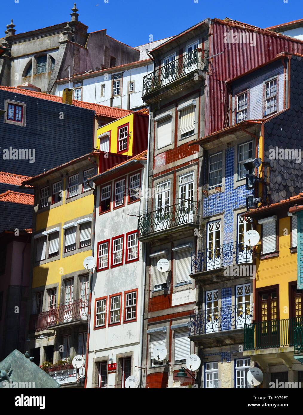 Colorful houses of Porto Ribeira Stock Photo - Alamy