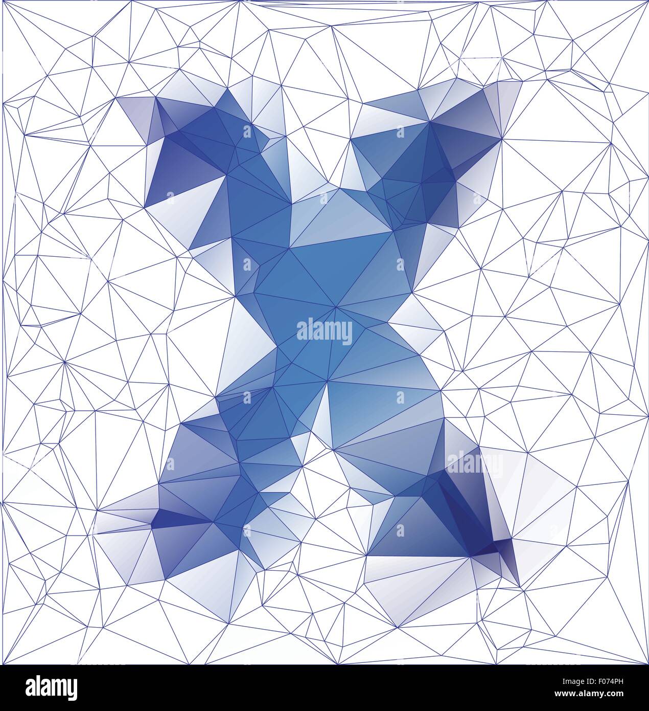 Abstract Frozen letter X low poly design gradient EPS10 vector ...