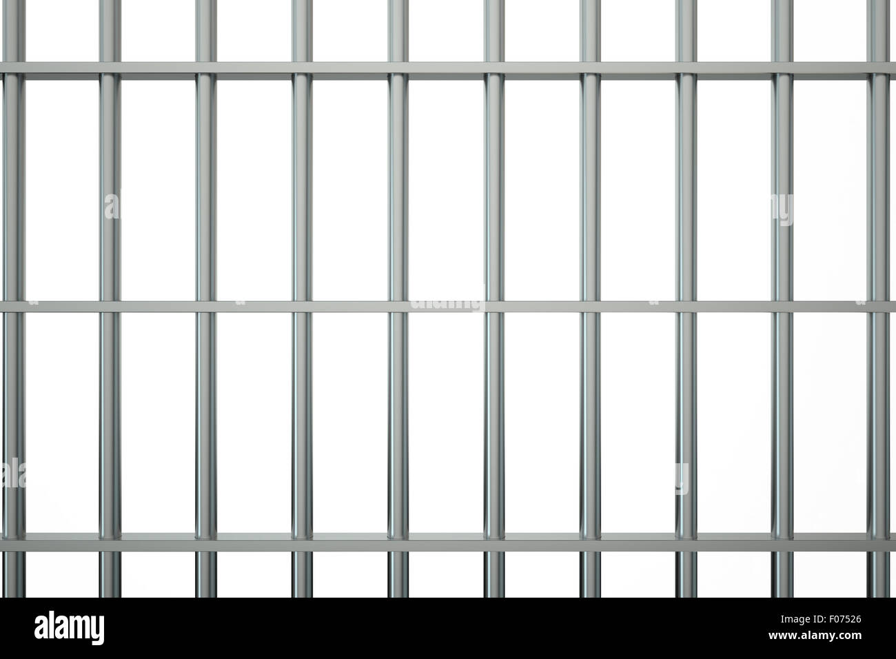 metal prison bars on white background Stock Photo - Alamy