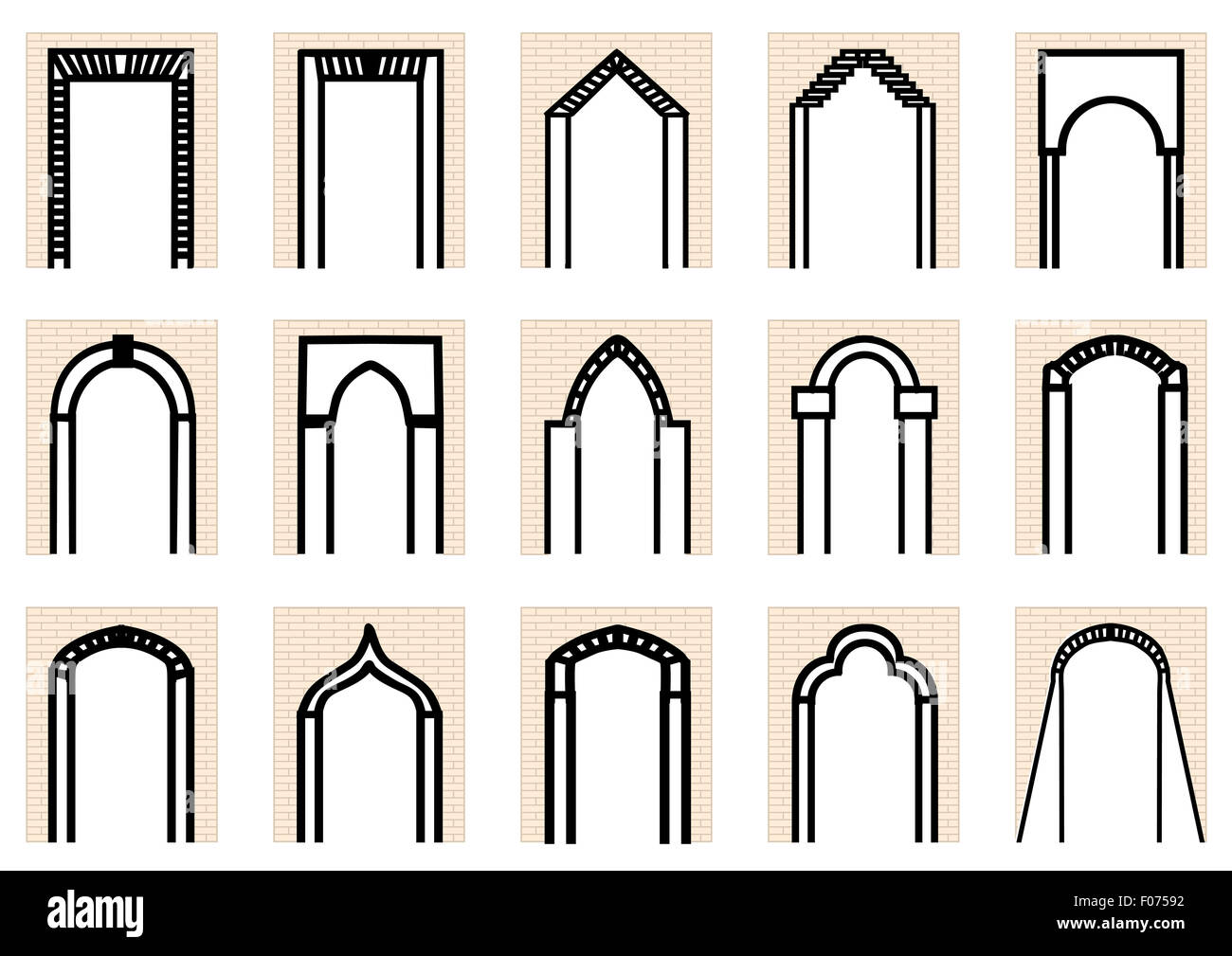 set of arches Stock Photo - Alamy