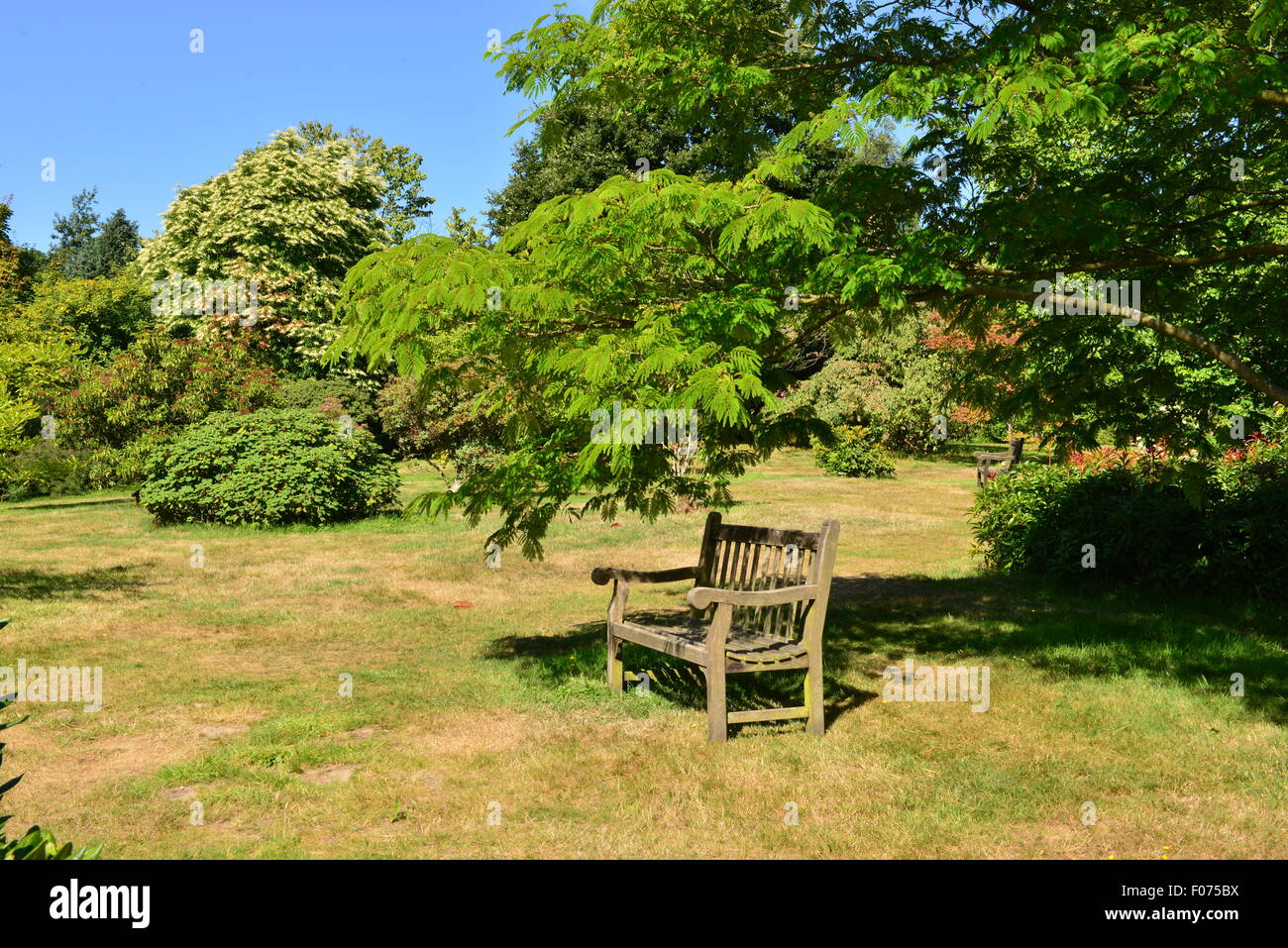 A rest area at an English country garden in Kent Stock Photo - Alamy