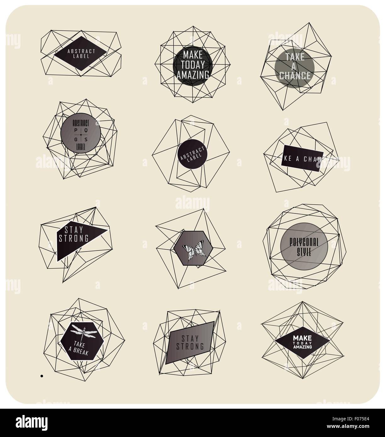 Polygonal chart of triangles hi-res stock photography and images - Alamy