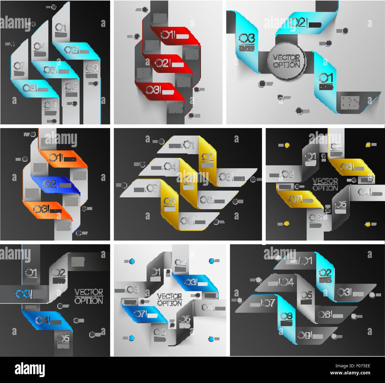 arrows lines infographics set Stock Vector Image & Art - Alamy