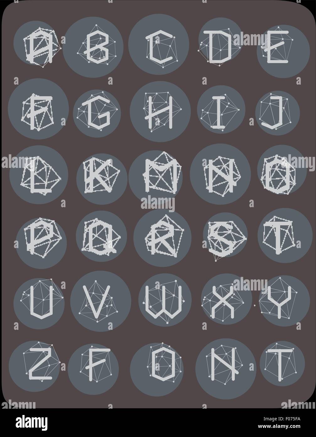 Polygonal geometric font Stock Vector Image & Art - Alamy