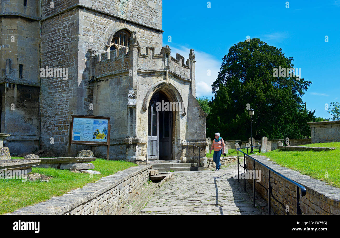 St Cyriac's Church, in the village of Lacock, Wiltshire, England UK ...