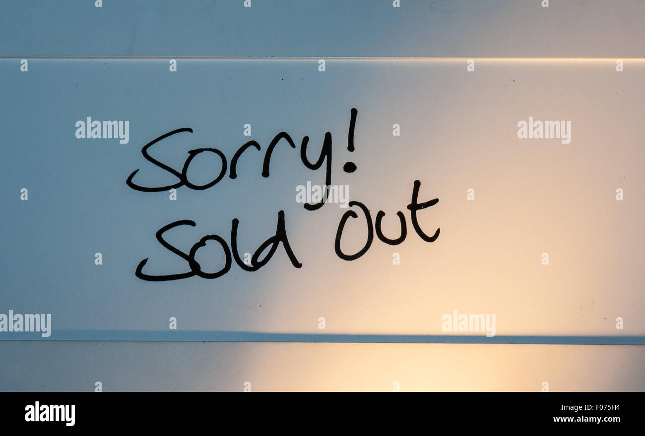 Sorry sold out hi-res stock photography and images - Alamy