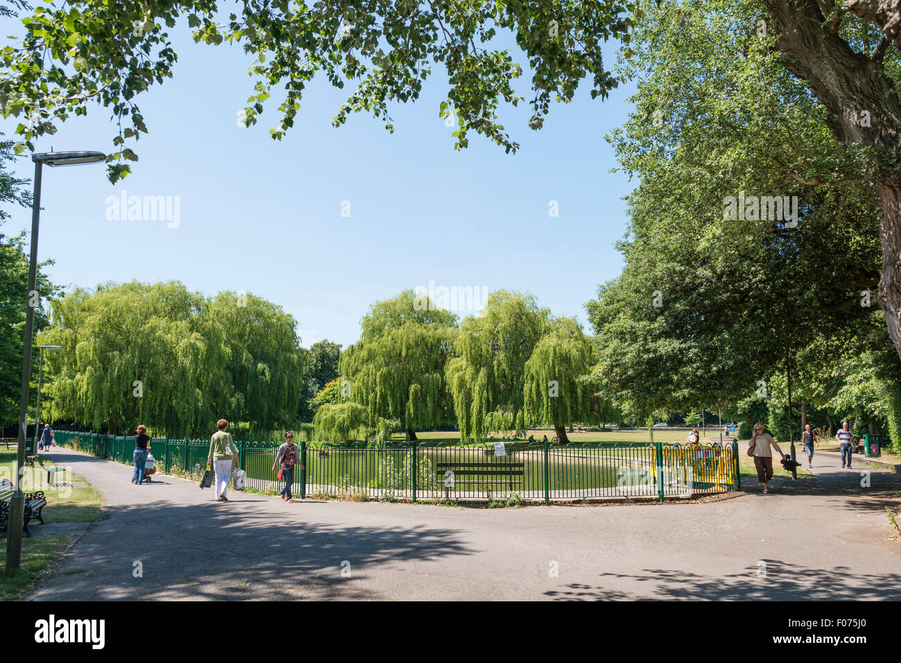 Lake in Rosebery Park, Epsom, Surrey, England, United Kingdom Stock ...