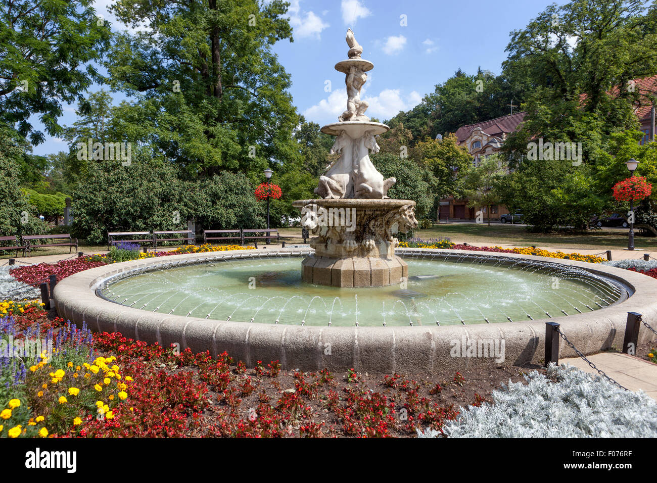 Teplice Spa colonnade, Teplice v Cechach, a spa town, Northern Bohemia ...