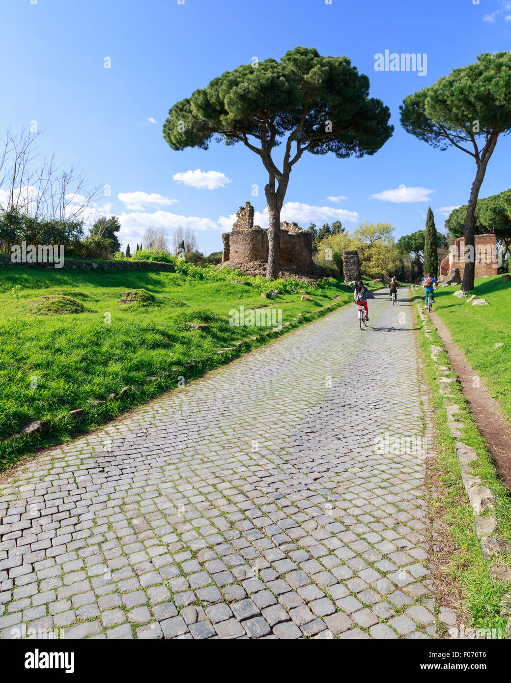 On the ancient Via Appia, the Appian Way, in Rome, Italy Stock Photo - Alamy