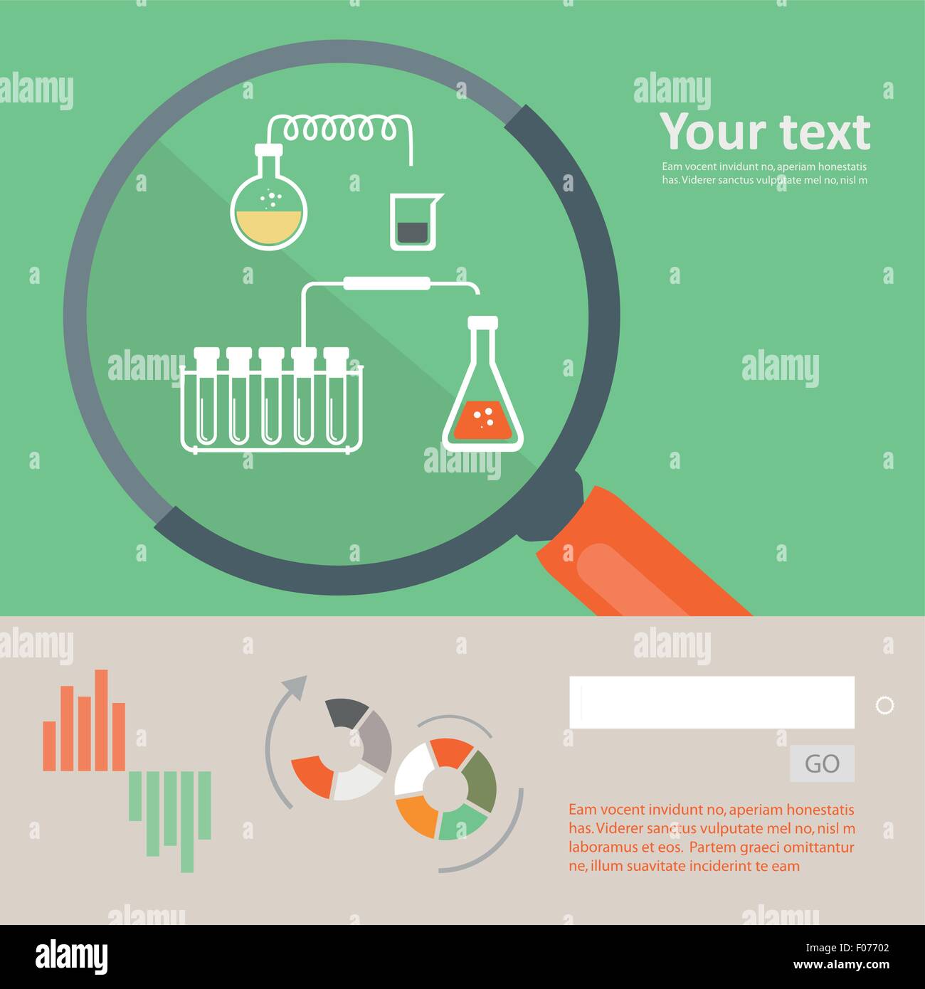 Set of flat design icon for experiment Stock Vector Image & Art - Alamy