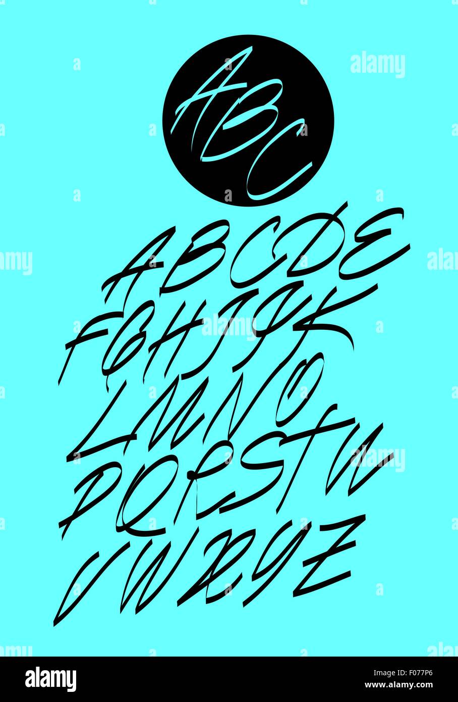 Calligraphic alphabet. Design elements Stock Vector Image & Art - Alamy