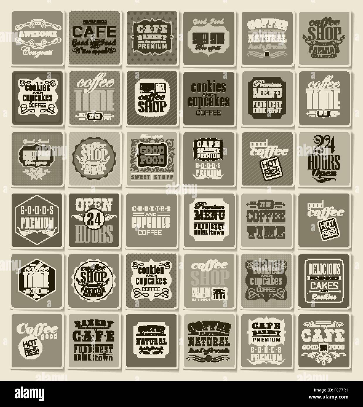 Coffee labels and elements Stock Vector Image & Art - Alamy