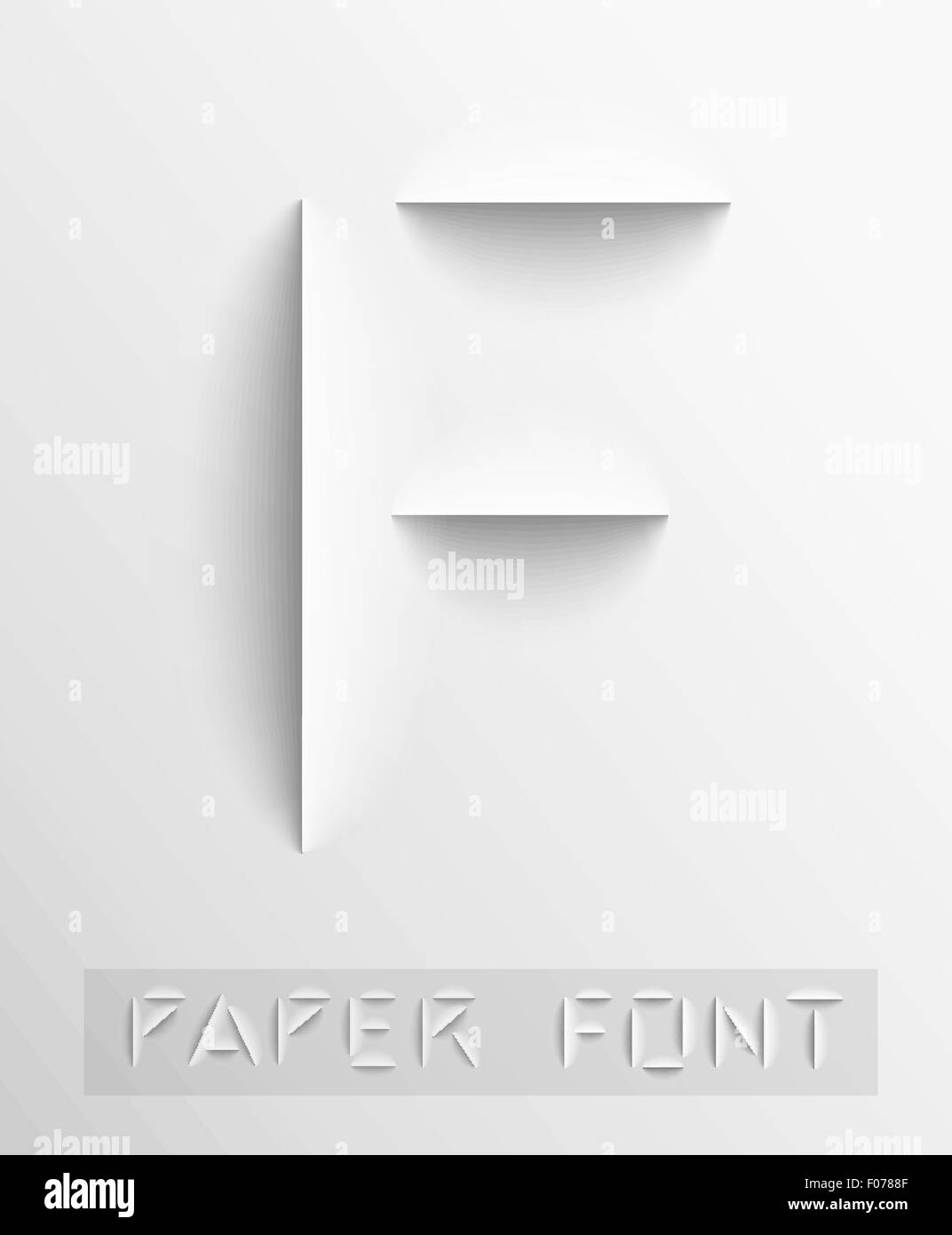 Paper cut letter. Typographic Stock Vector Image & Art - Alamy
