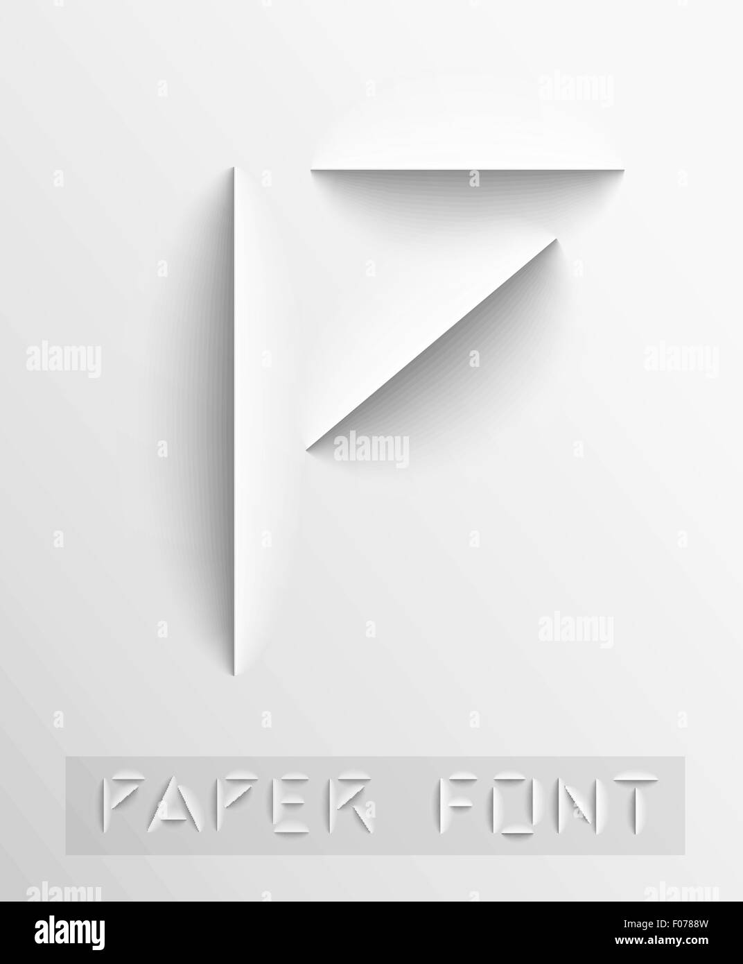 Paper cut letter. Typographic Stock Vector Image & Art - Alamy