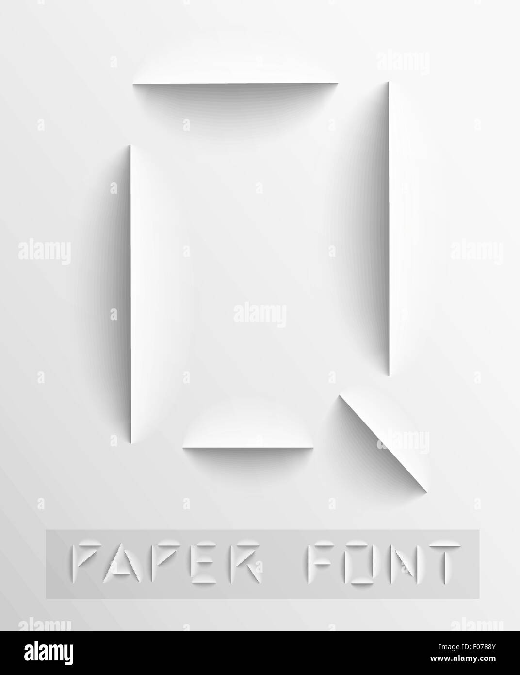 Paper cut letter. Typographic Stock Vector Image & Art - Alamy