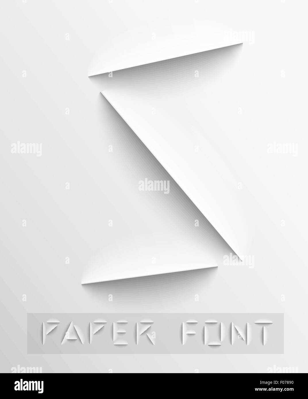 Paper cut letter. Typographic Stock Vector Image & Art - Alamy