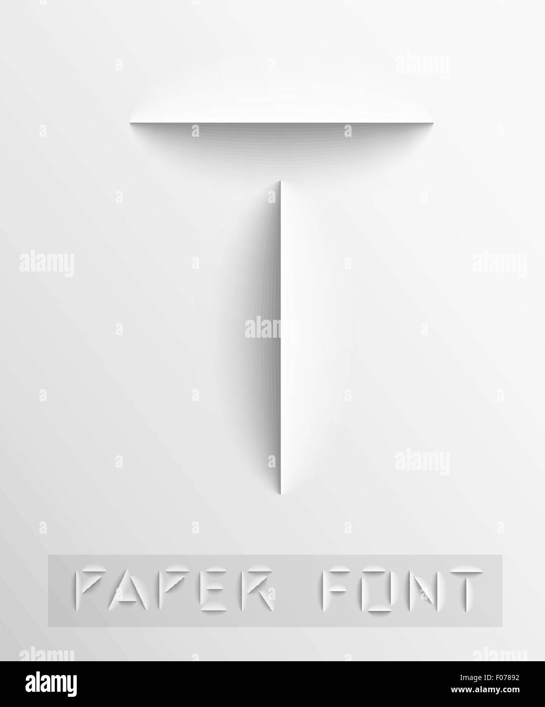 Paper cut letter. Typographic Stock Vector Image & Art - Alamy