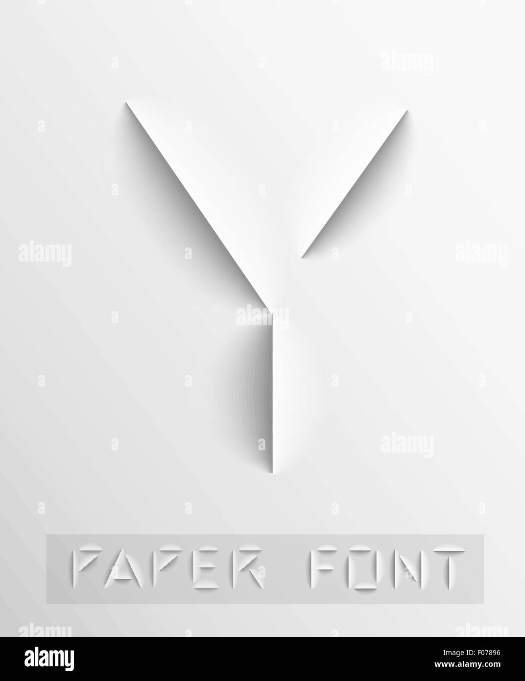 Paper cut letter. Typographic Stock Vector Image & Art - Alamy