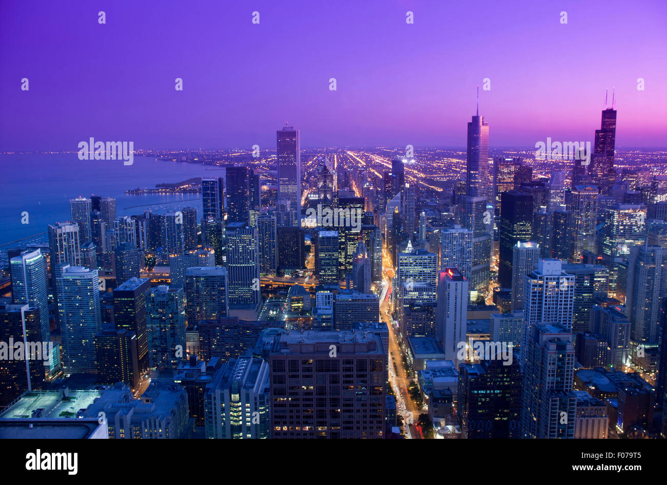 DOWNTOWN LOOP SKYLINE CHICAGO ILLINOIS USA Stock Photo - Alamy